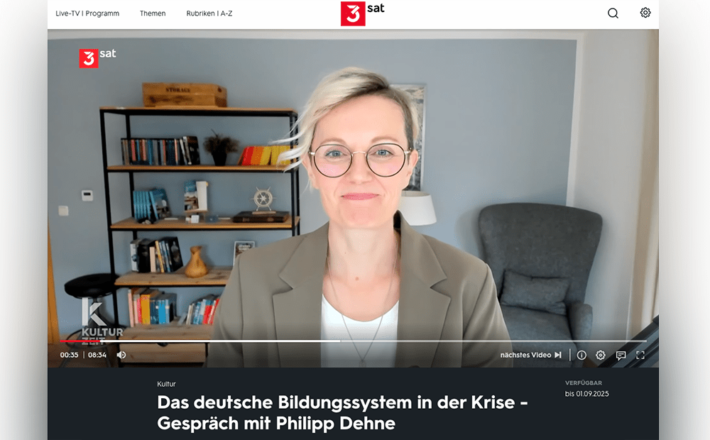 3sat, Kulturzeit – Das deutsche Bildungssystem in der Krise | Isabell ...